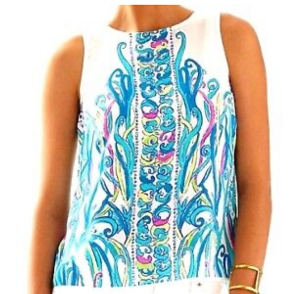 Lilly Pulitzer | Tops | Nwt Lilly Pulitzer Iona Silk Shell | Poshmark